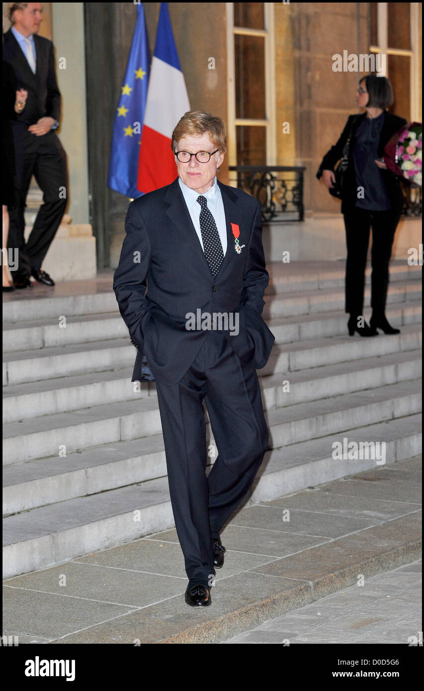 Robert Redford receives the Legion d'honneur at Elysee Palace Paris ...
