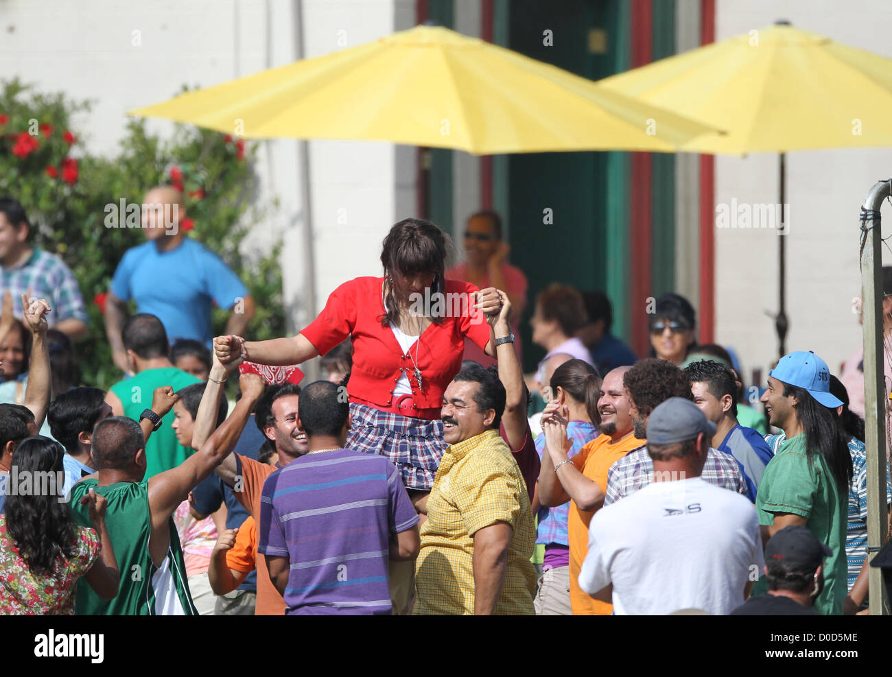 Adam Sandler's stunt double on the movie location set for the feature ...