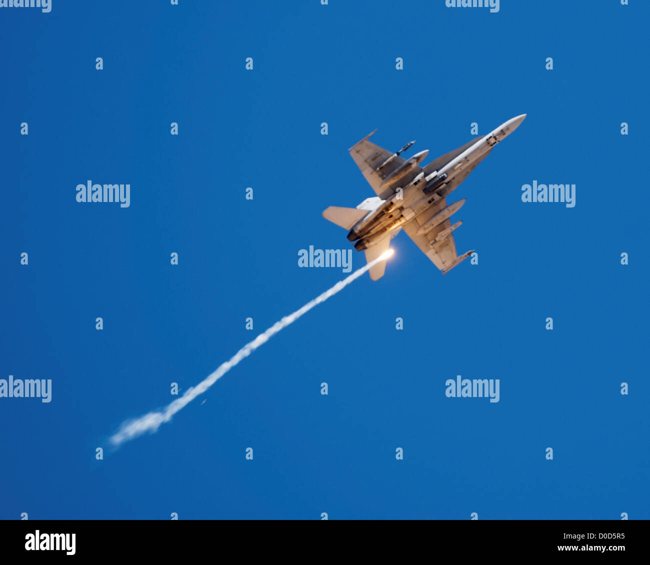 A US Marine Corps F/A-18D Hornet Expends a Flare Stock Photo - Alamy