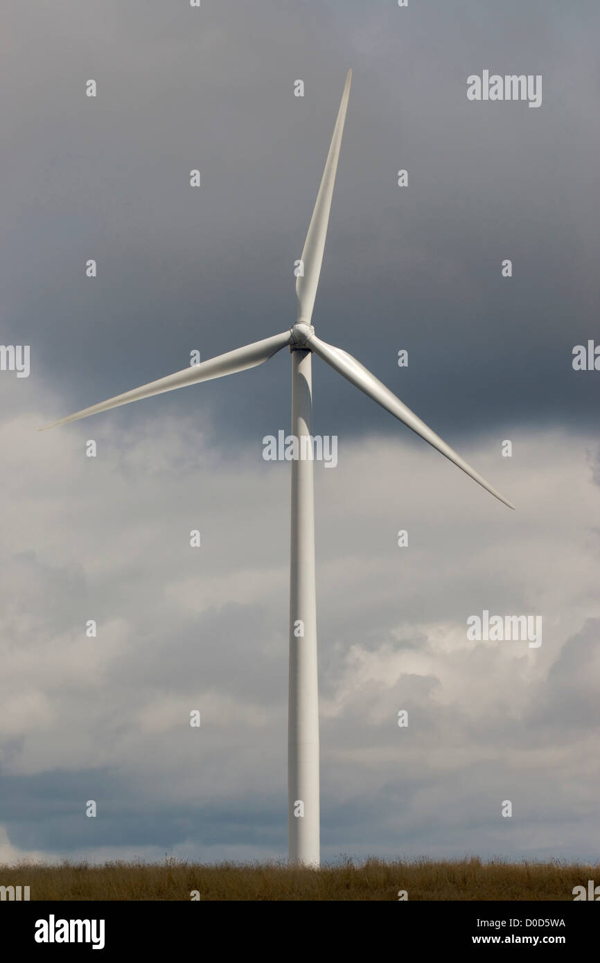 Wind Turbine and Storm Clouds Stock Photo - Alamy