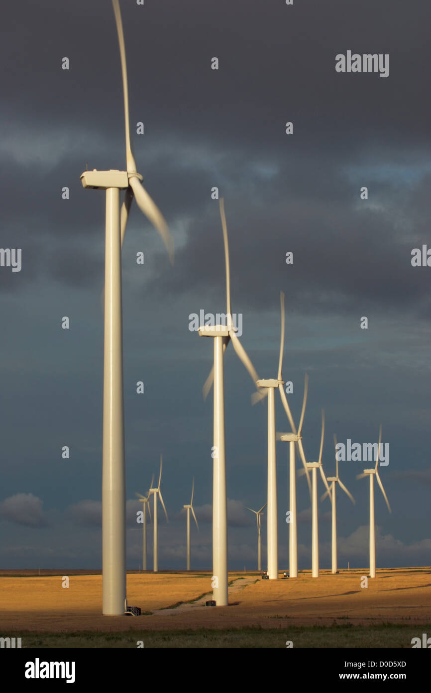 Afternoon Light On Open Plains Wind Turbines Stock Photo - Alamy