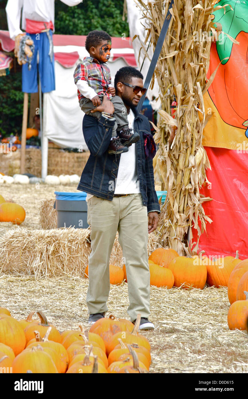 R&B singer Usher Raymond celebrated his birthday to take his son, Usher ...