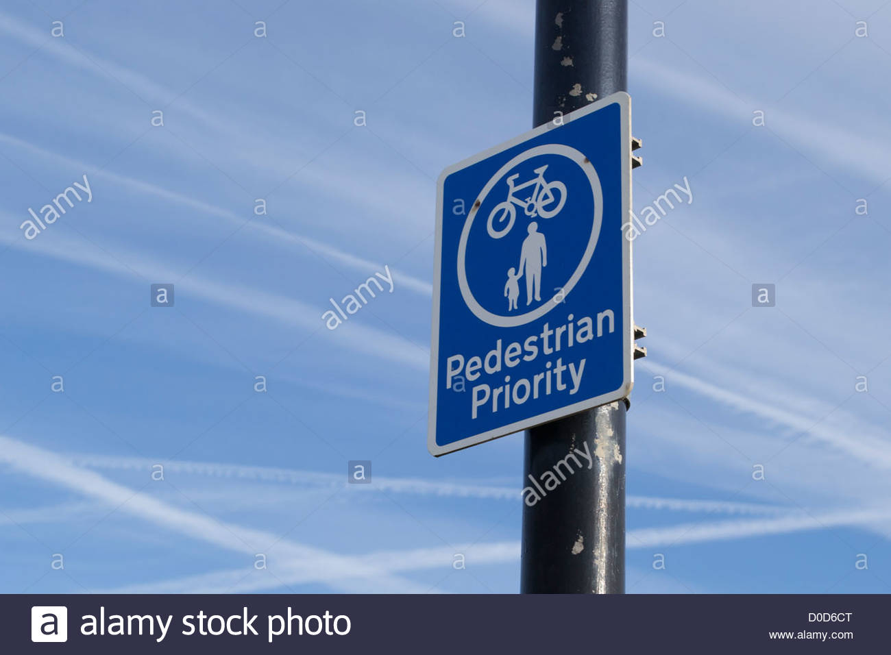 Pedestrian Priority Sign High Resolution Stock Photography and Images ...