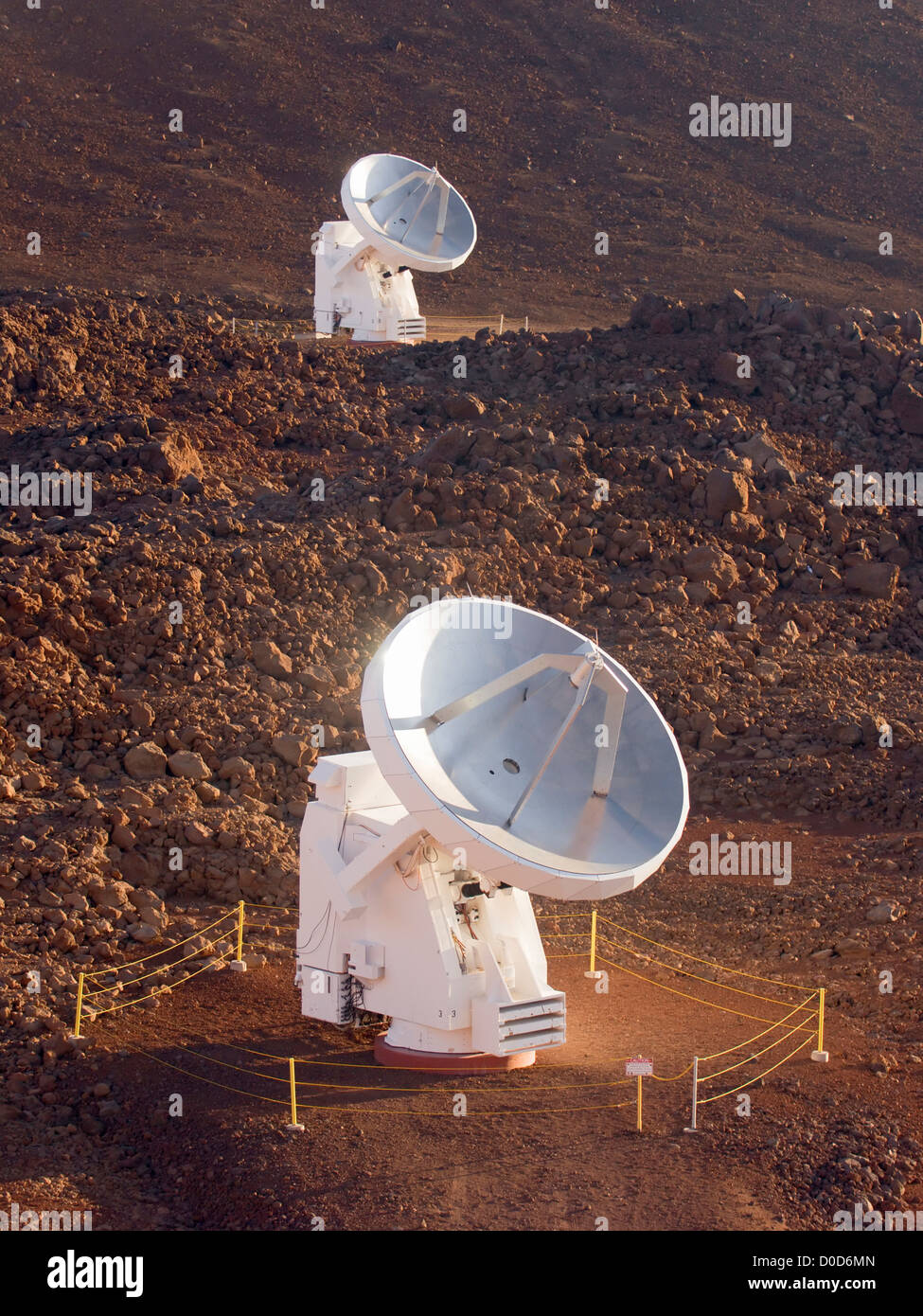 Receivers of the Submillimeter Array atop Hawaii's Mauna Kea Stock ...