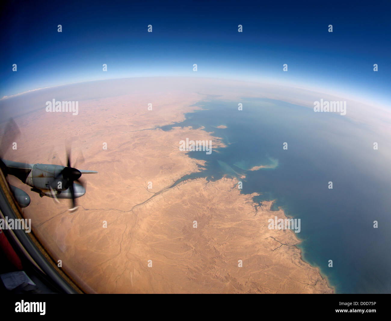 Fisheye View of Lake Qadisiyah, near Haditha, in Iraq's Al Anbar ...
