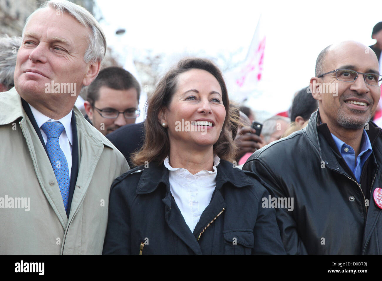 Jean Marc Ayrault, Segolene Royal, Harlem Desir, Martine Aubry and ...