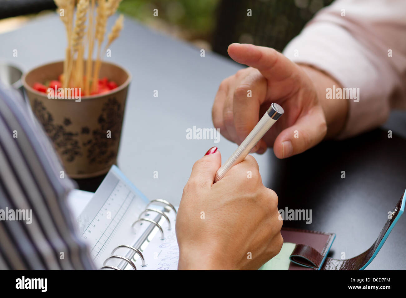 Businessman shows his objection with gesture Stock Photo - Alamy