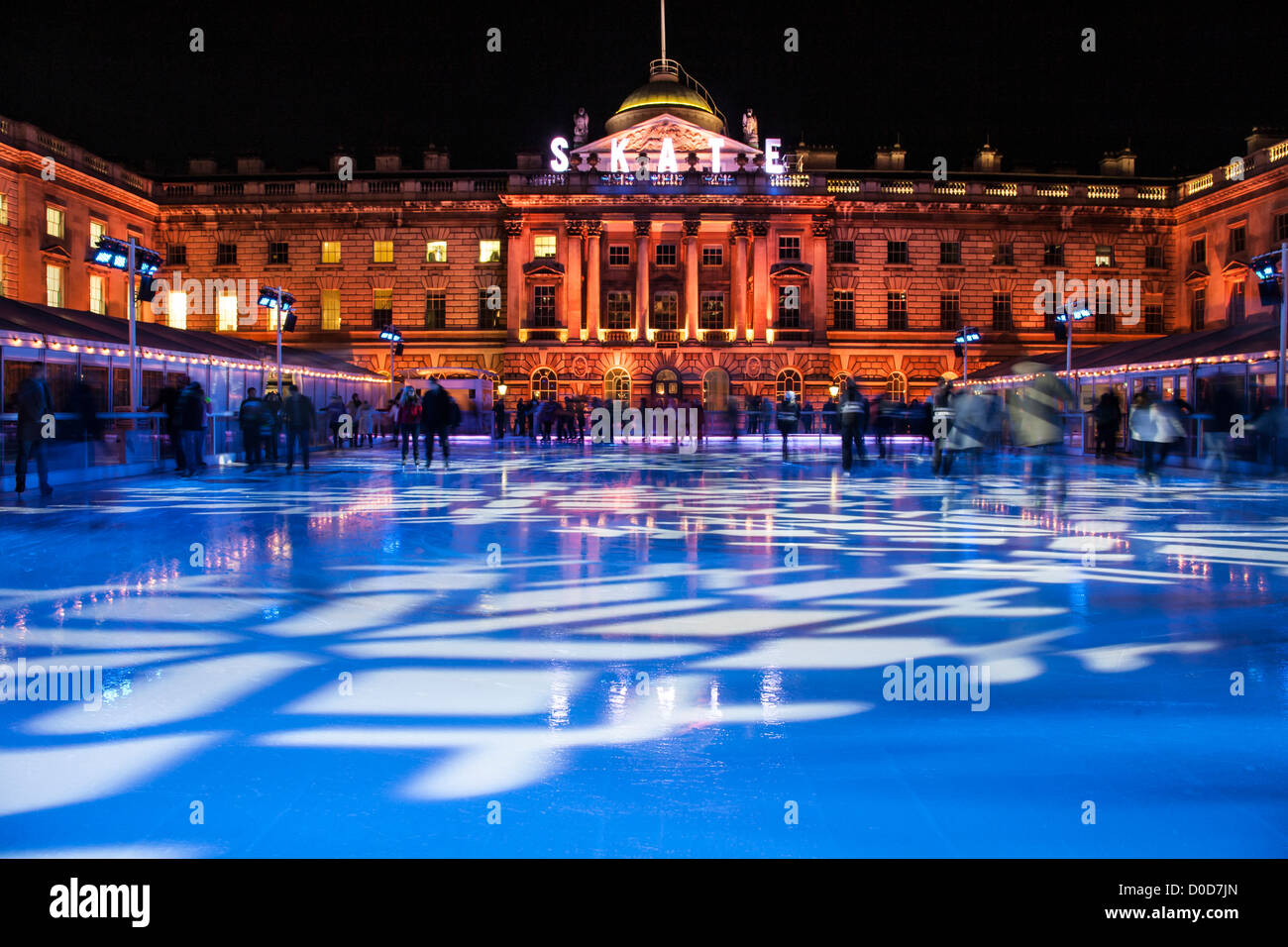 ice rink at Somerset House, London Stock Photo - Alamy