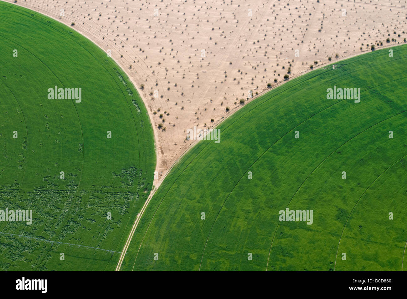 Aerial View of Desert Agriculture Stock Photo - Alamy
