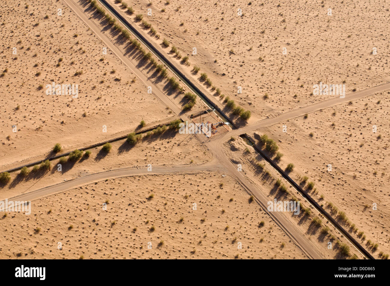 Aerial View of Irrigation Canals in Northern Sonora, Mexico Stock Photo ...