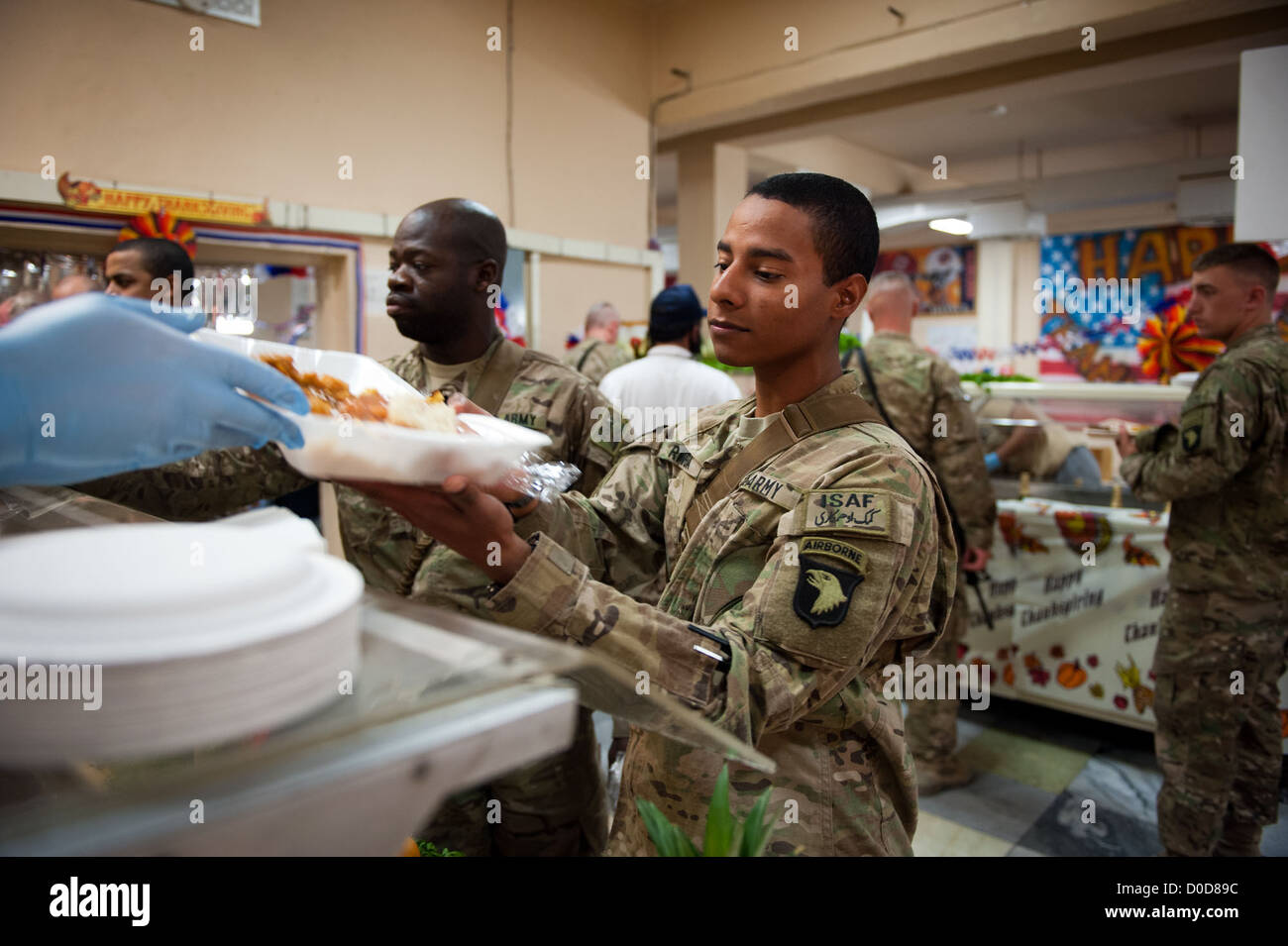 A U.S. Army soldier from the 101st Airborne Division prepares a ...
