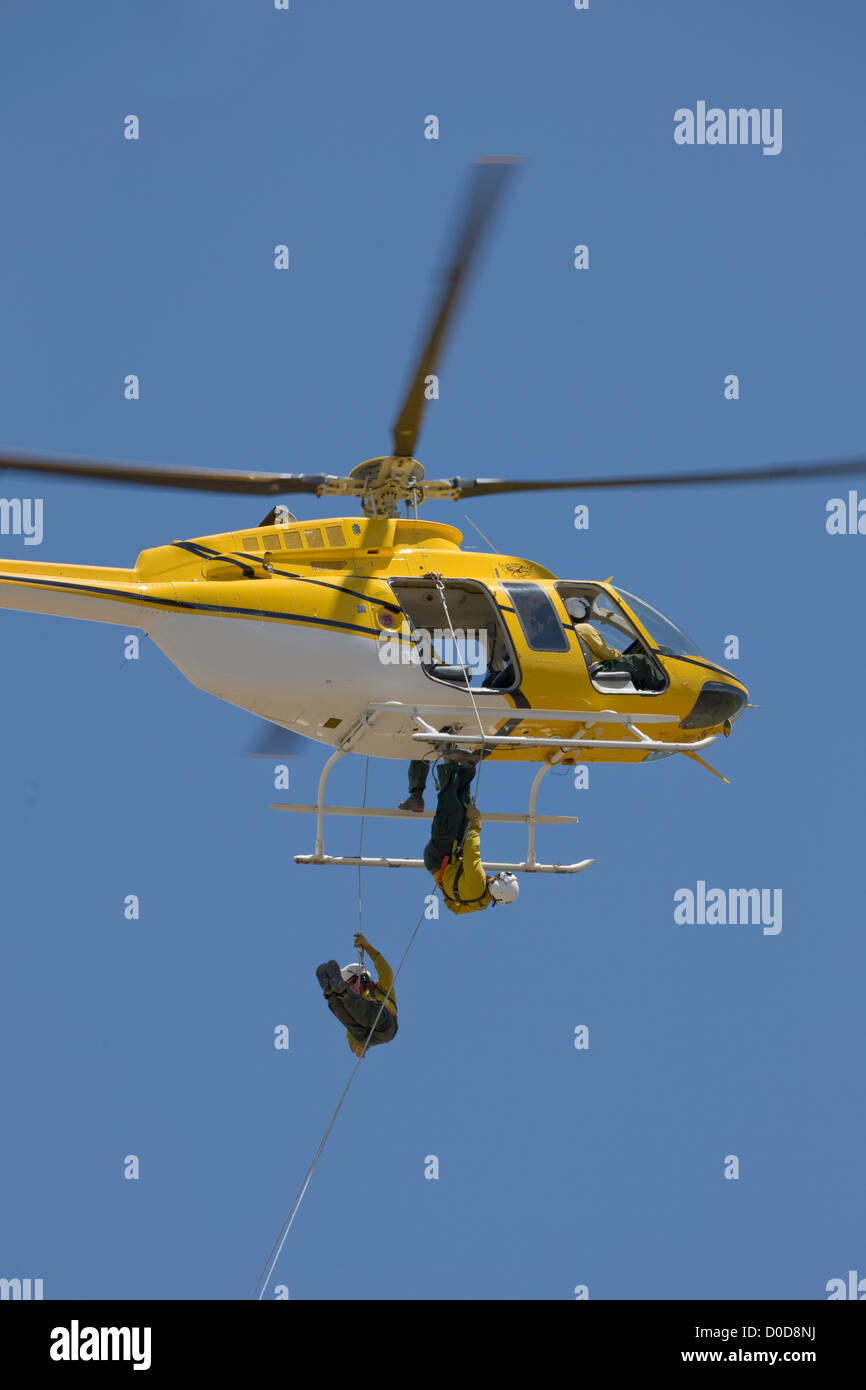 Rappelling From a Helicopter Stock Photo - Alamy