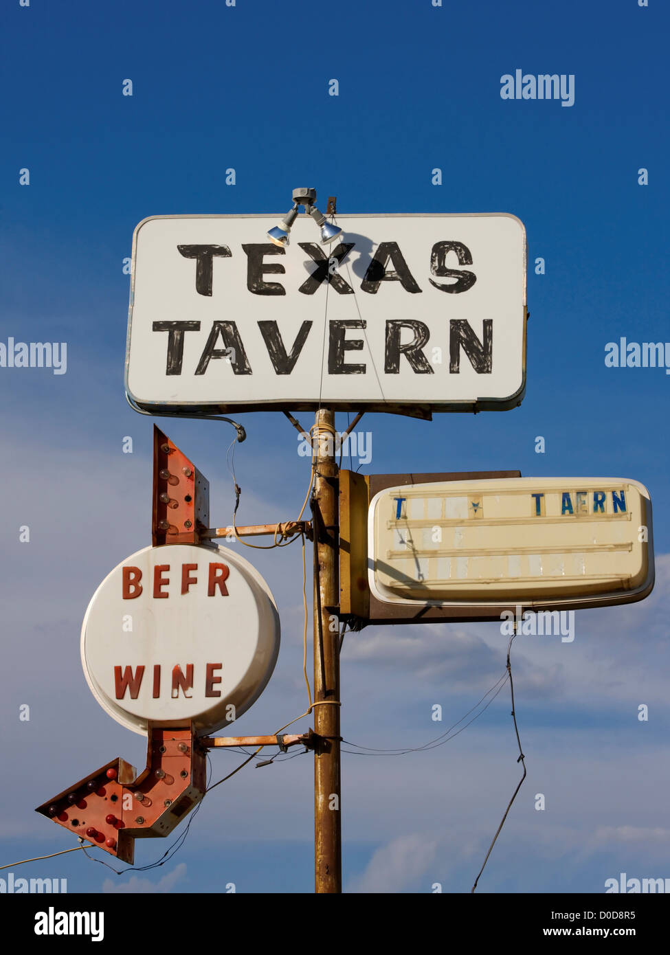 Texas Tavern Sign Stock Photo - Alamy