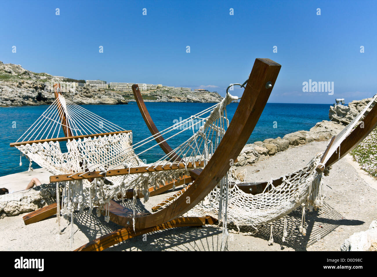 Beach bar at Rhodes island, Greece Stock Photo - Alamy