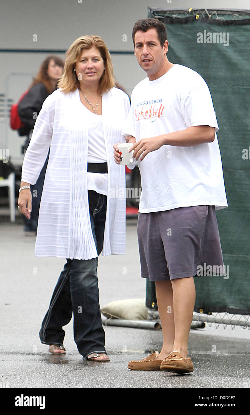 Adam Sandler on the movie set for the feature film 'Jack and Jill' Los ...