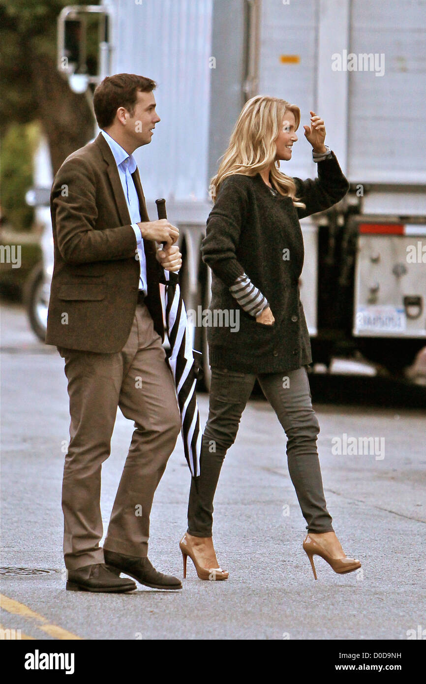 Christie Brinkley arriving on the set of "Jack and Jill" Hollywood ...