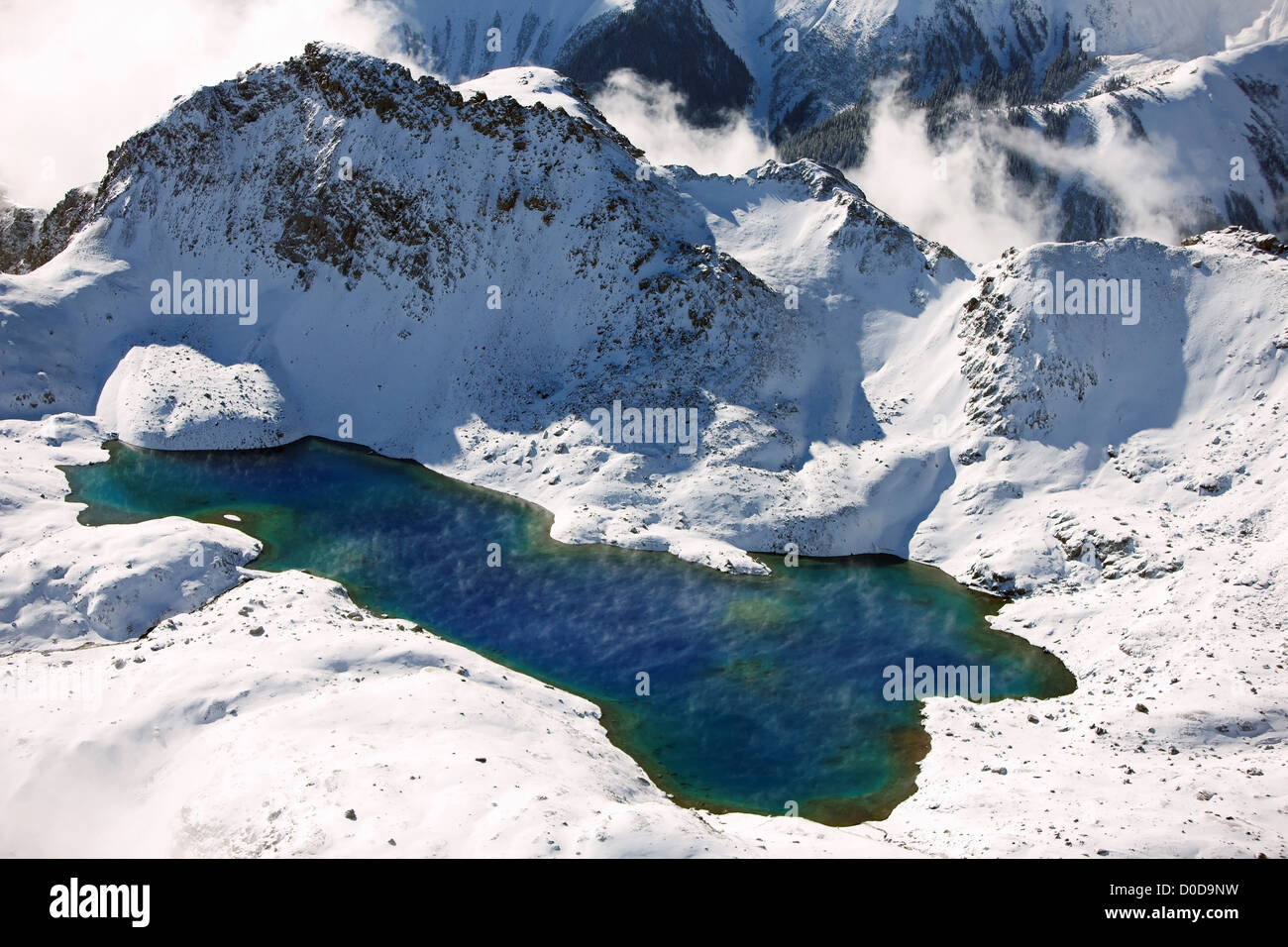 Aerial view tarn cirque glacier hi-res stock photography and images - Alamy
