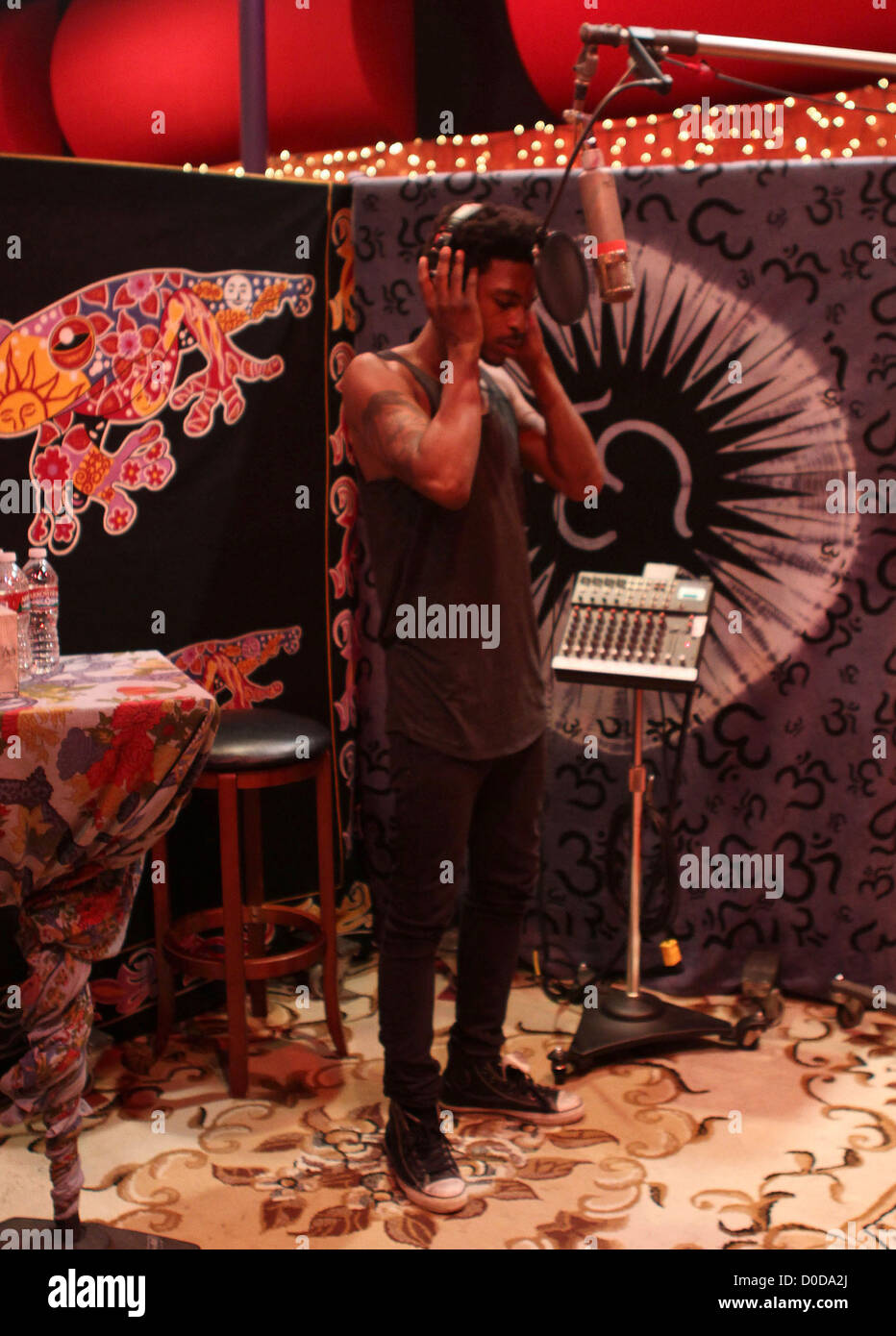 Shwayze aka Aaron Smith recording his new album at The Conway Recording ...