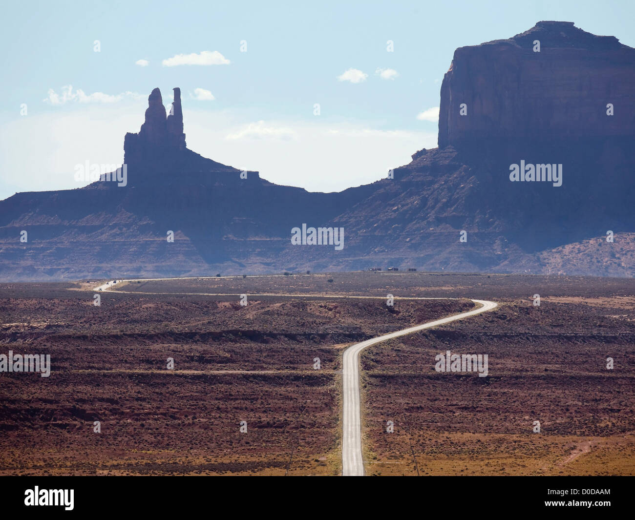 Highway in the Heart of Monument Valley Stock Photo - Alamy
