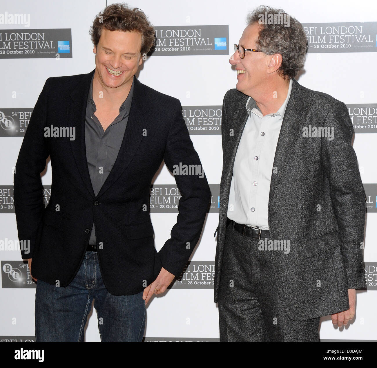 Colin Firth and Geoffrey Rush The 54th Times BFI London Film Festival ...