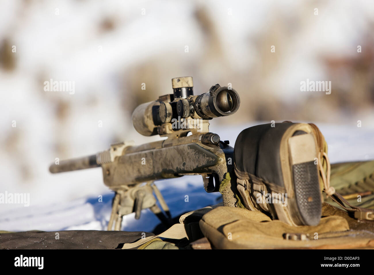 A U.S. Marine M40A3 Stands Ready During Mountain Scout Sniper Training ...