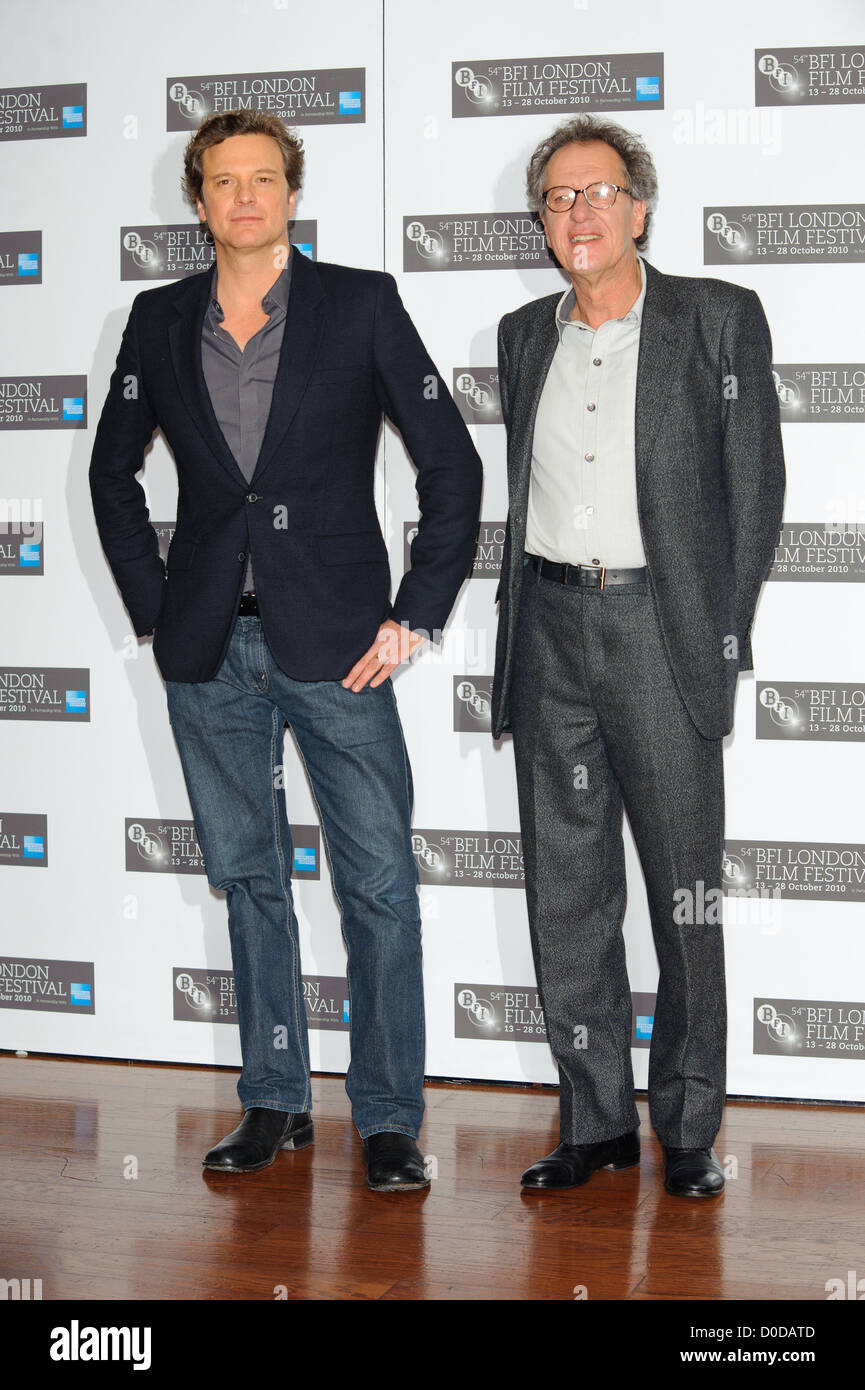 Colin Firth and Geoffrey Rush The 54th Times BFI London Film Festival ...