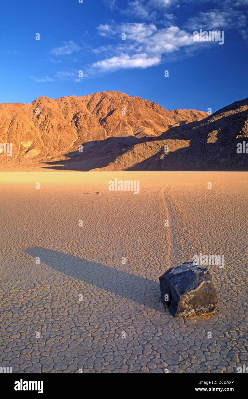Moving Rock of Death Valley's Racetrack Playa Stock Photo - Alamy