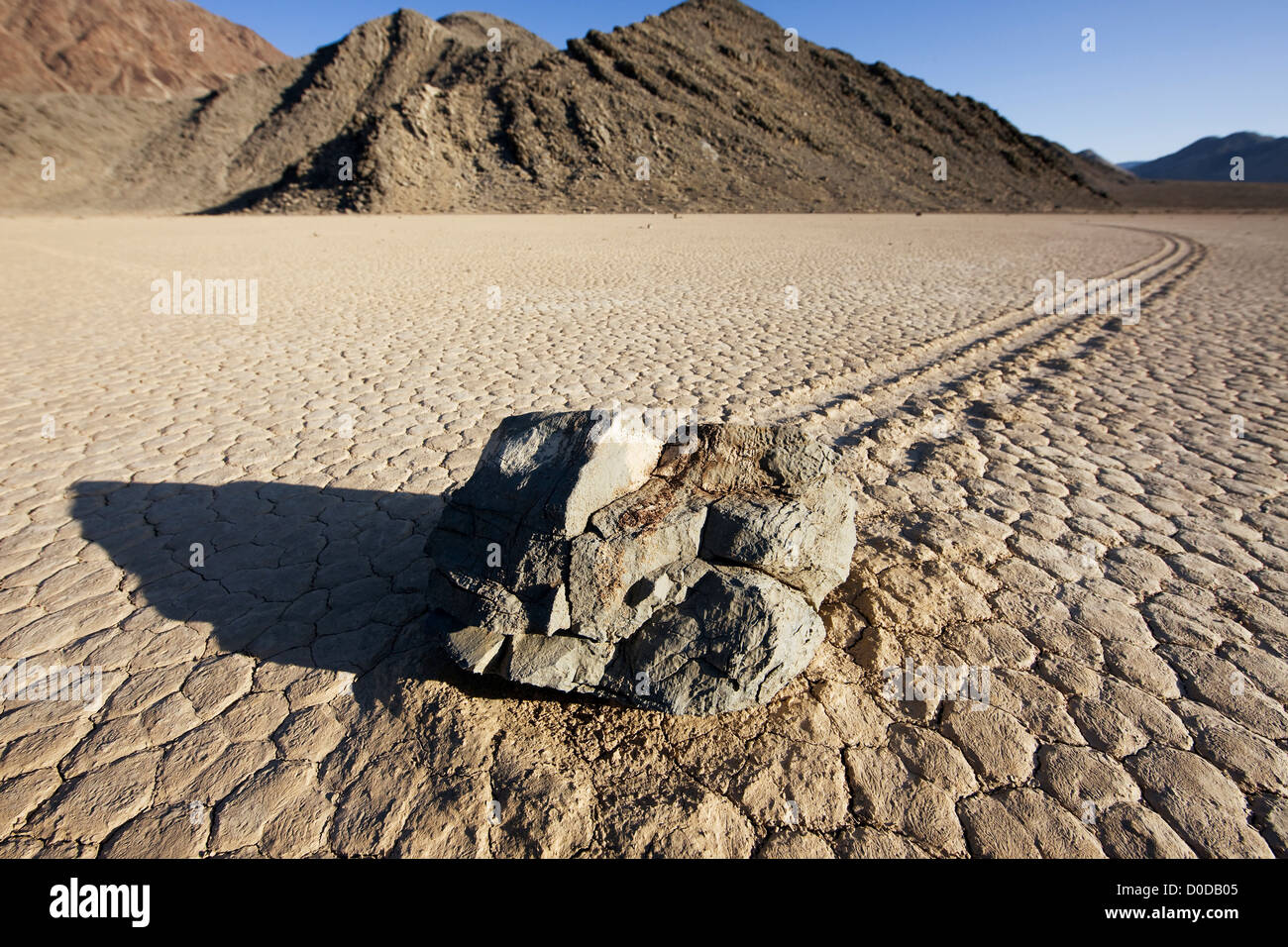A Moving Rock on The Racetrack Playa, in California's Death Valley ...