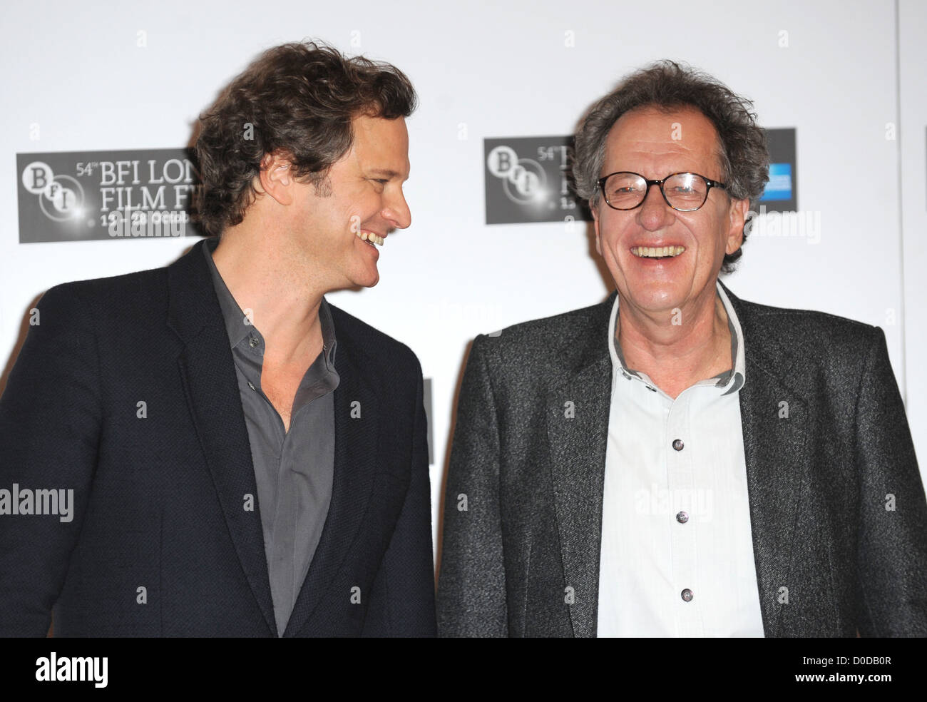 Colin Firth and Geoffrey Rush The 54th Times BFI London Film Festival ...