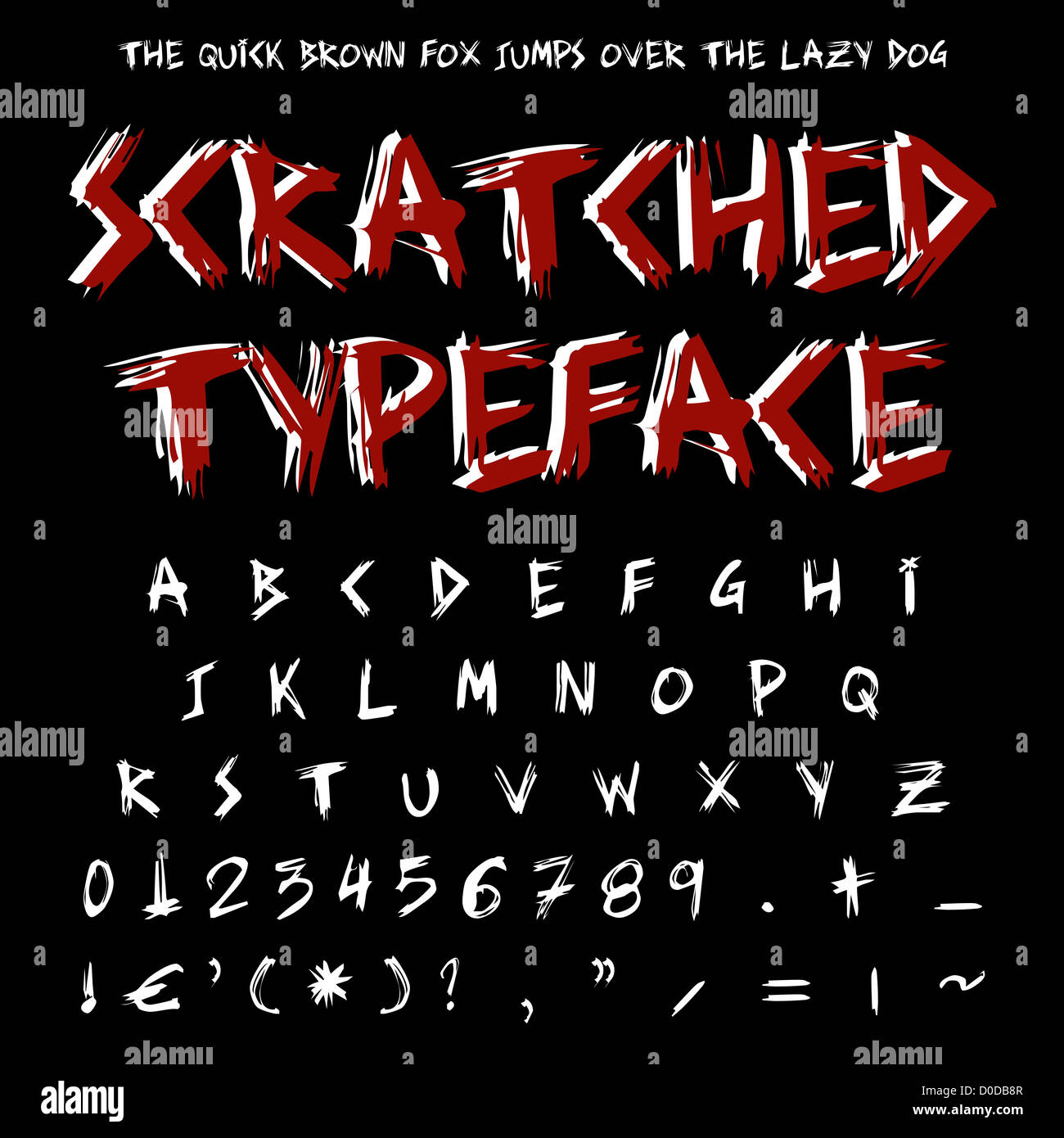 Scratched on tree style typeface handwritten grunge font. Design ...