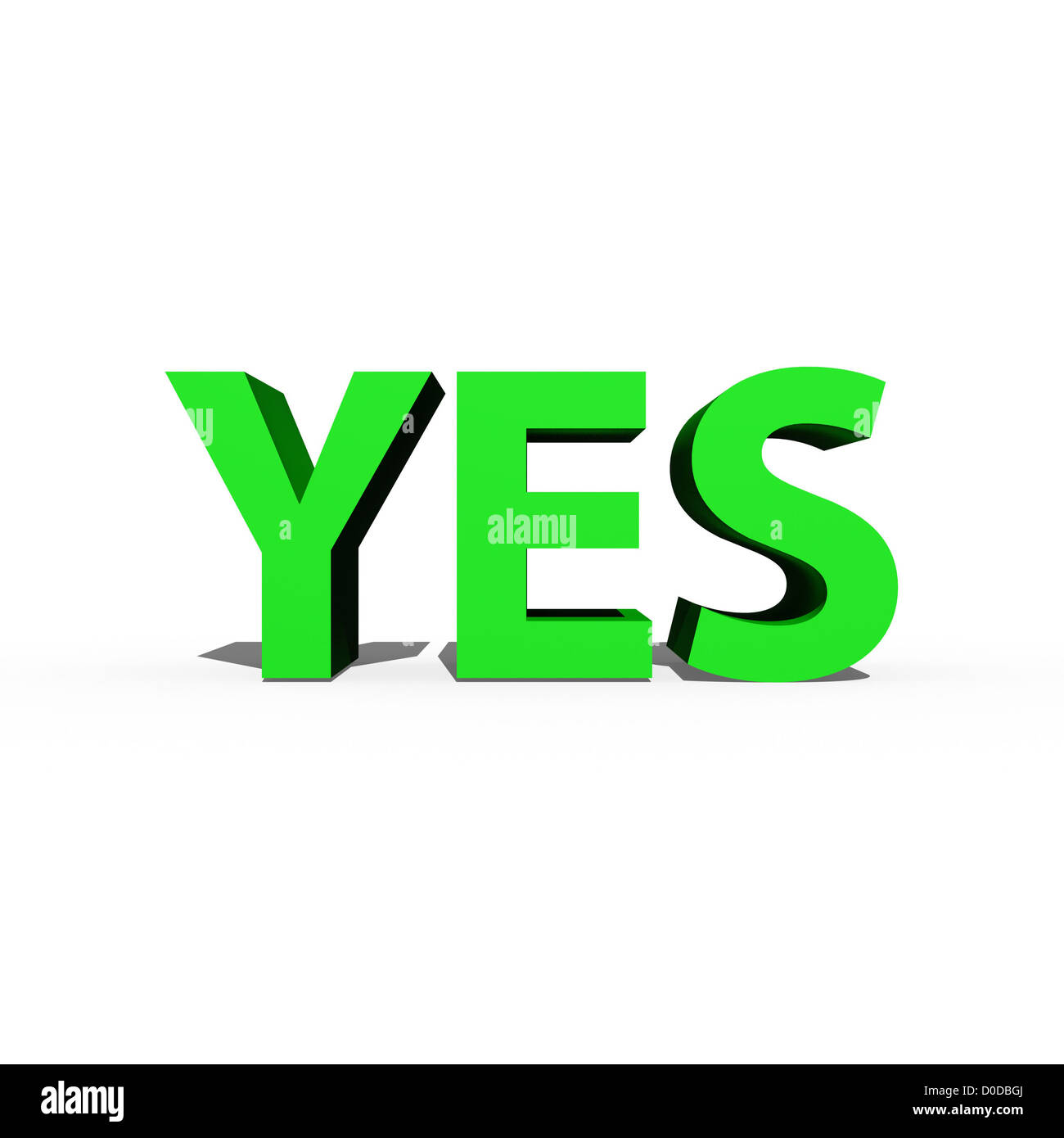 Yes and no signs isolated against a white background Stock Photo - Alamy