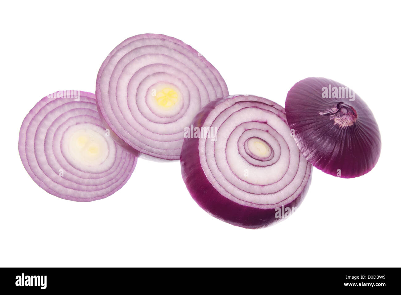 Raw onion slices Cut Out Stock Images & Pictures - Alamy