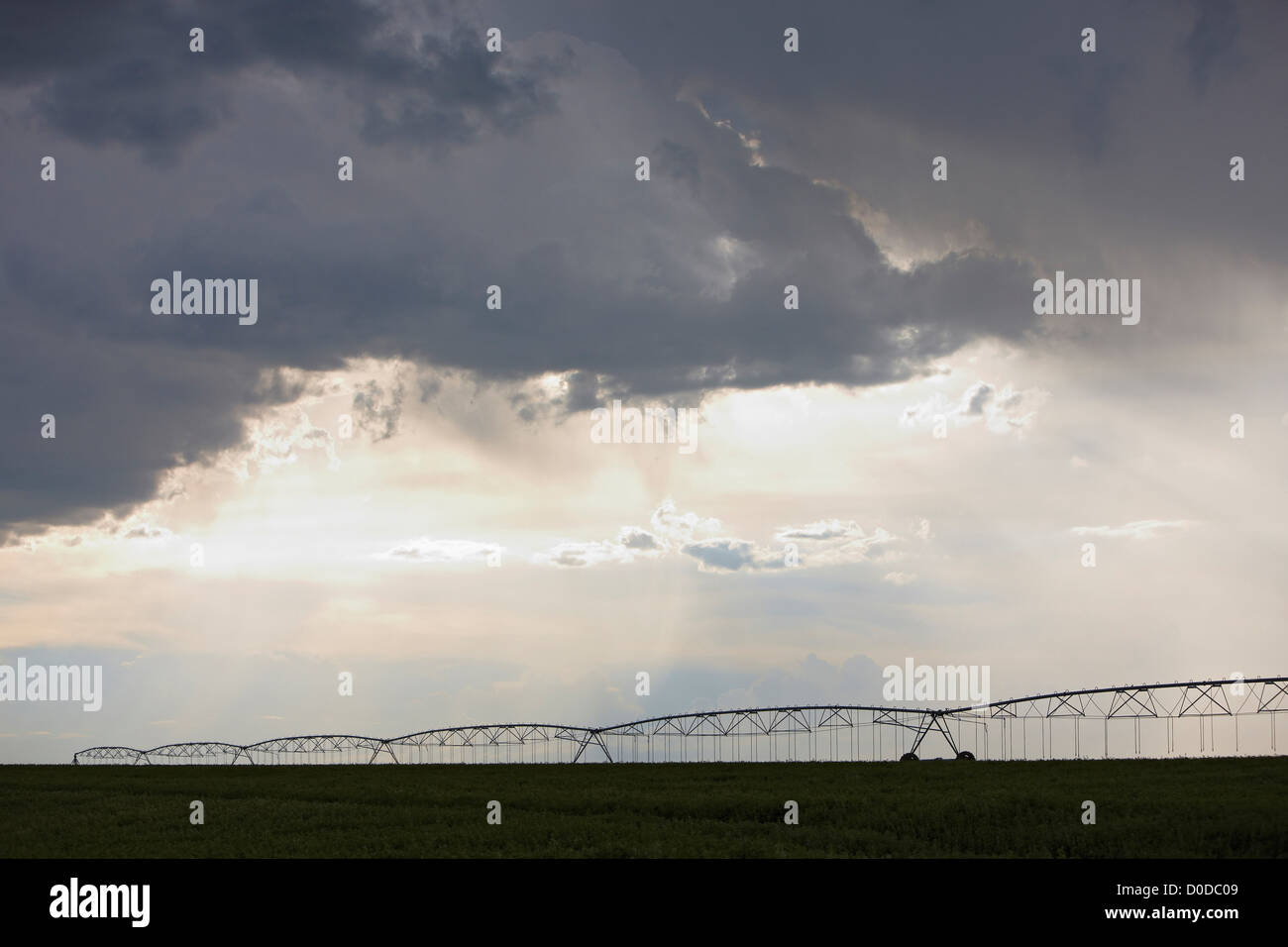 Storm Clouds and Irrigation System Stock Photo - Alamy