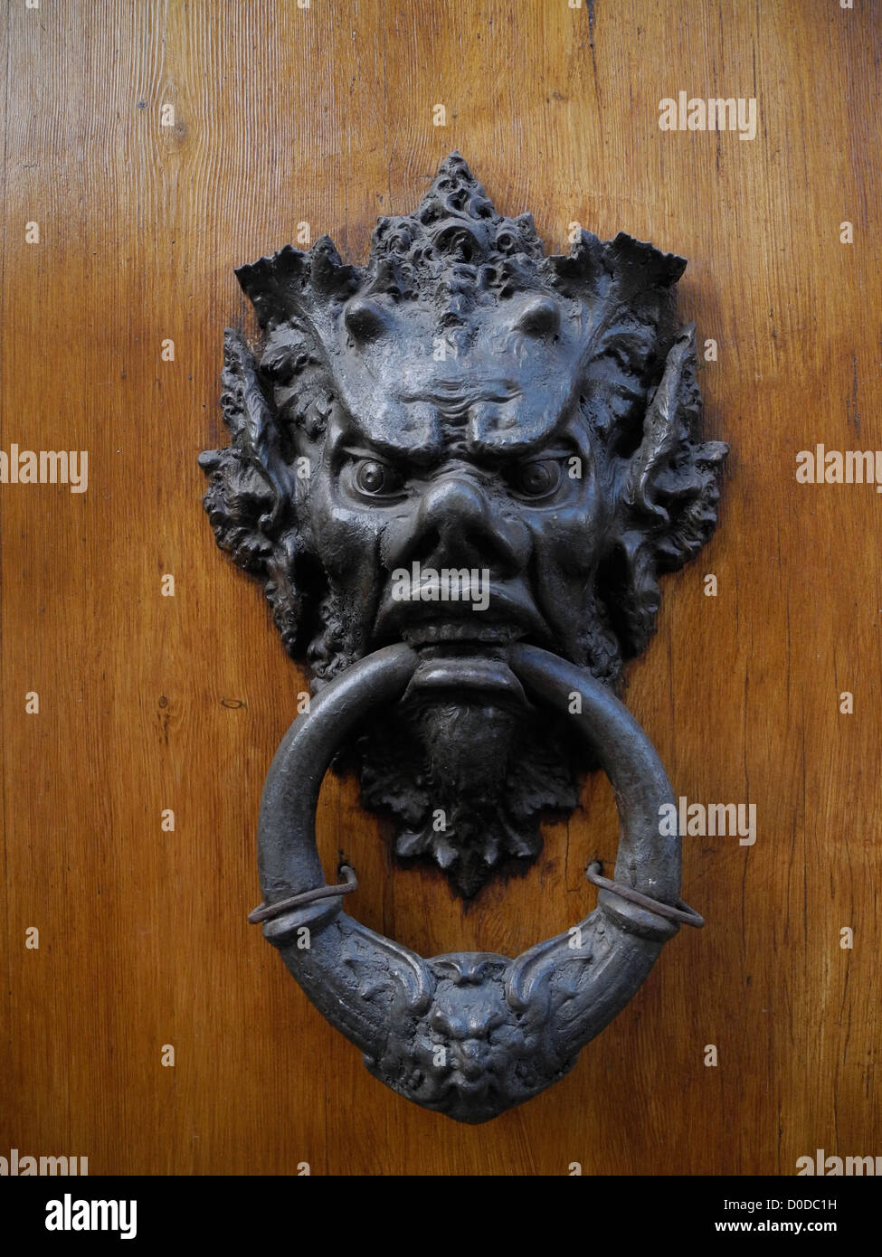Grotesque head door knockers Florence Tuscany Italy Stock Photo - Alamy