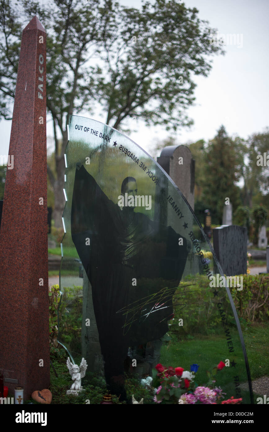 Memorial at Falco’s grave in Zentralfriedhof (Central Cemetery) on ...