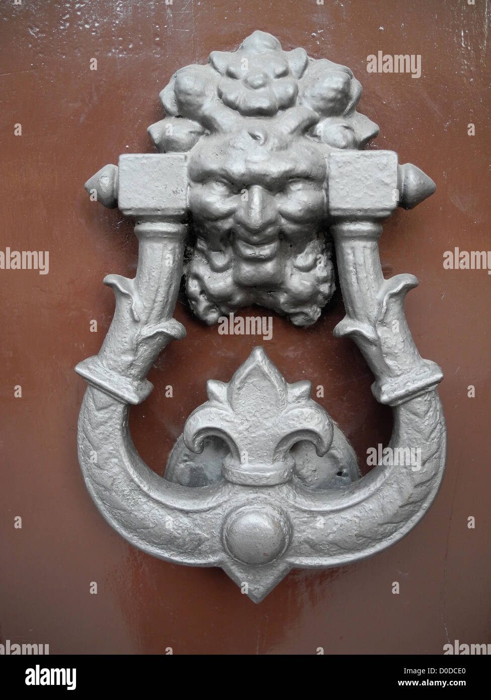 Grotesque head door knockers Florence Tuscany Italy Stock Photo - Alamy