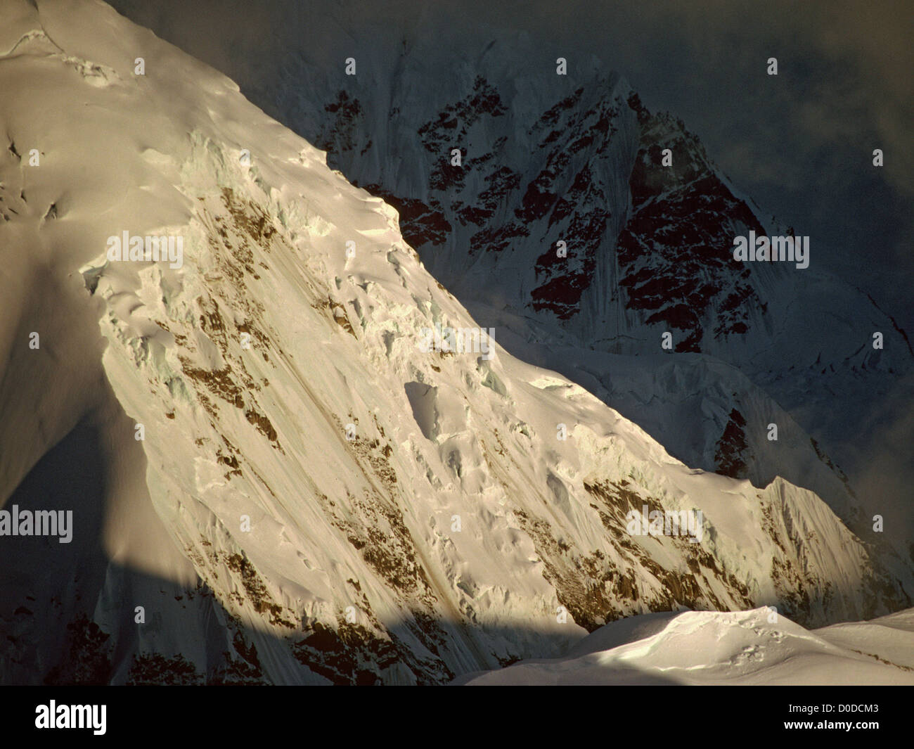 Light and Shadow Frame an Alaskan Ridge Stock Photo - Alamy