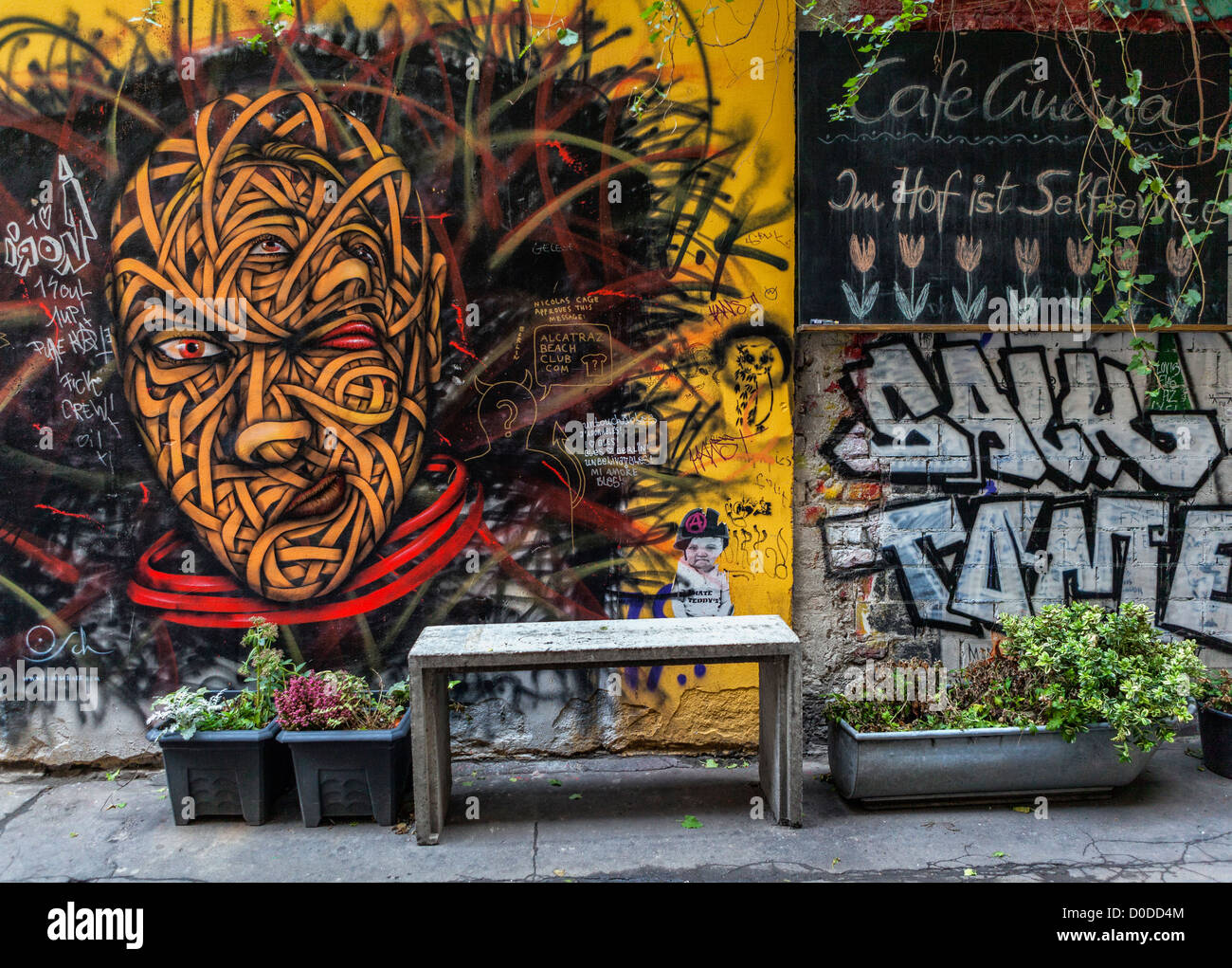 Artists Graffiti Colourful Courtyard High Resolution Stock Photography ...