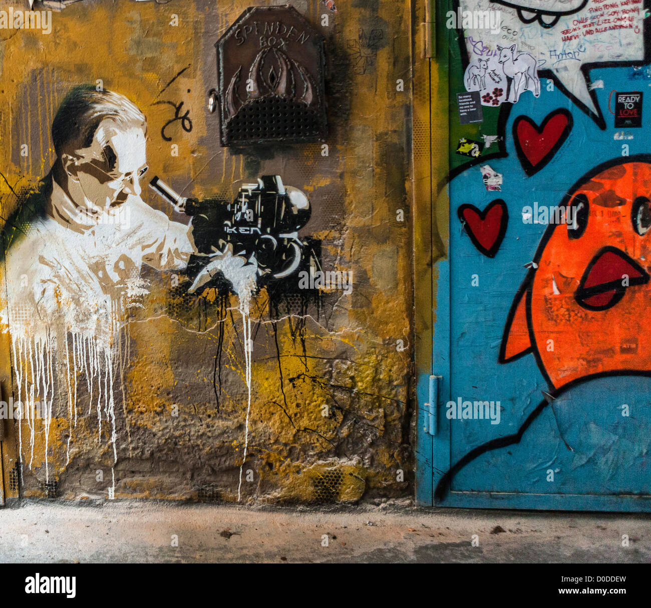 Artists Graffiti Colourful Courtyard High Resolution Stock Photography ...