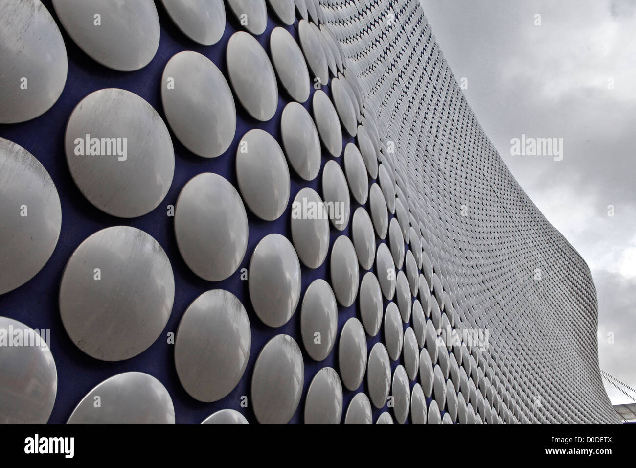 close up detail of the abstract facade of The bullring shopping centre ...