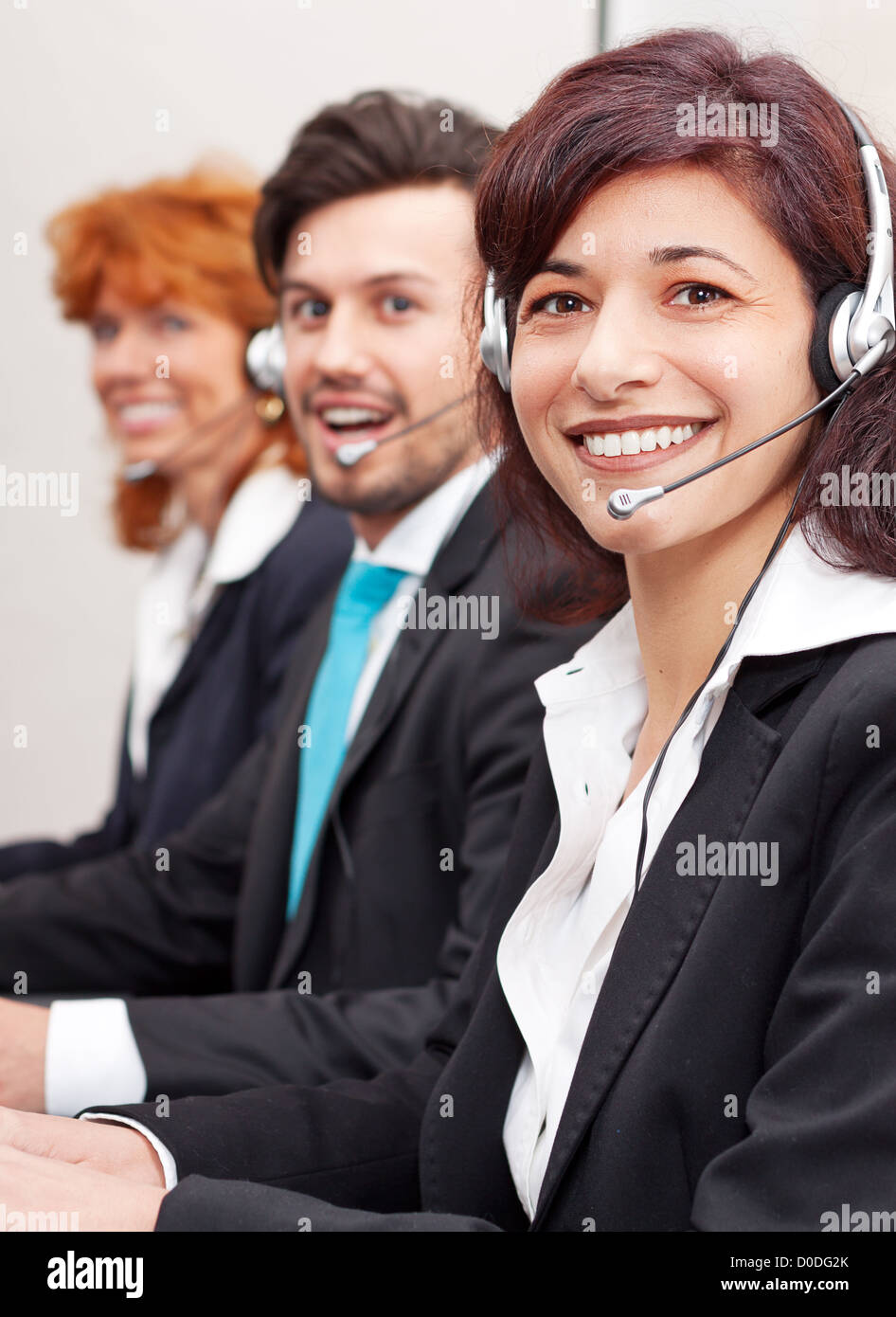 callcenter service communication in office operator Stock Photo - Alamy
