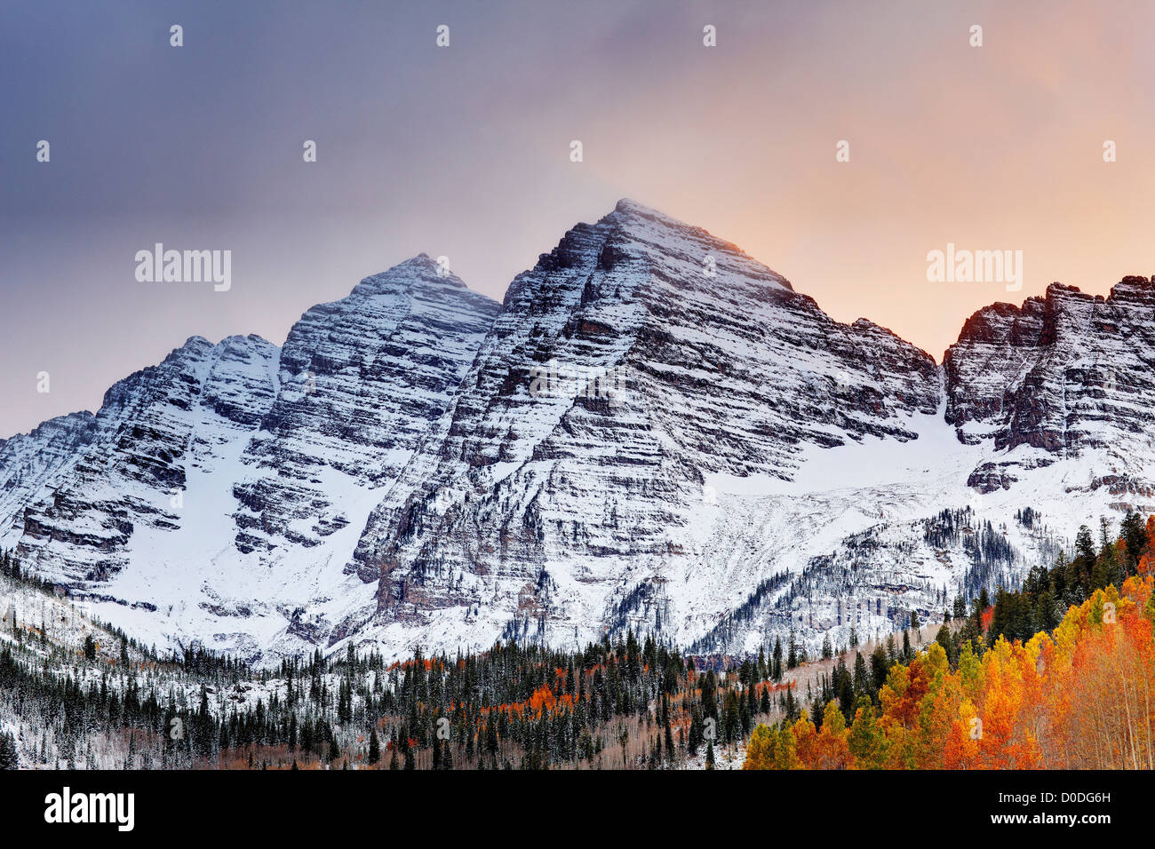 Maroon Peak left North Maroon Peak right also known as Maroon Bells ...