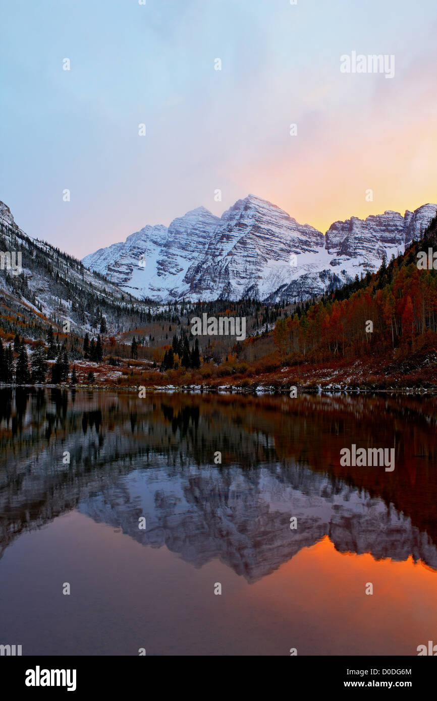 Maroon Bells, also known as Maroon Peak and North Maroon Peak ...