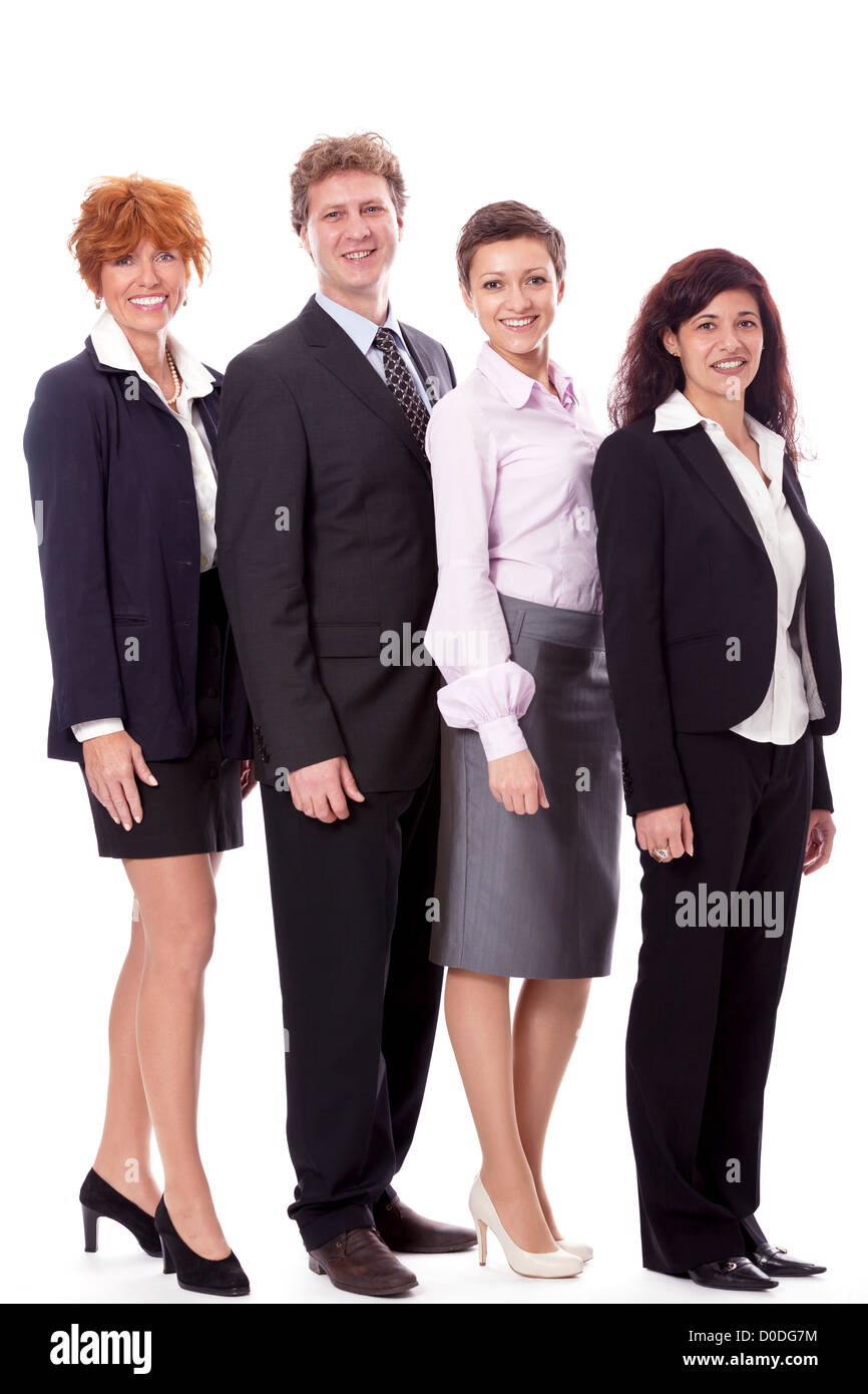 smiling business team man female isolated on white background Stock ...