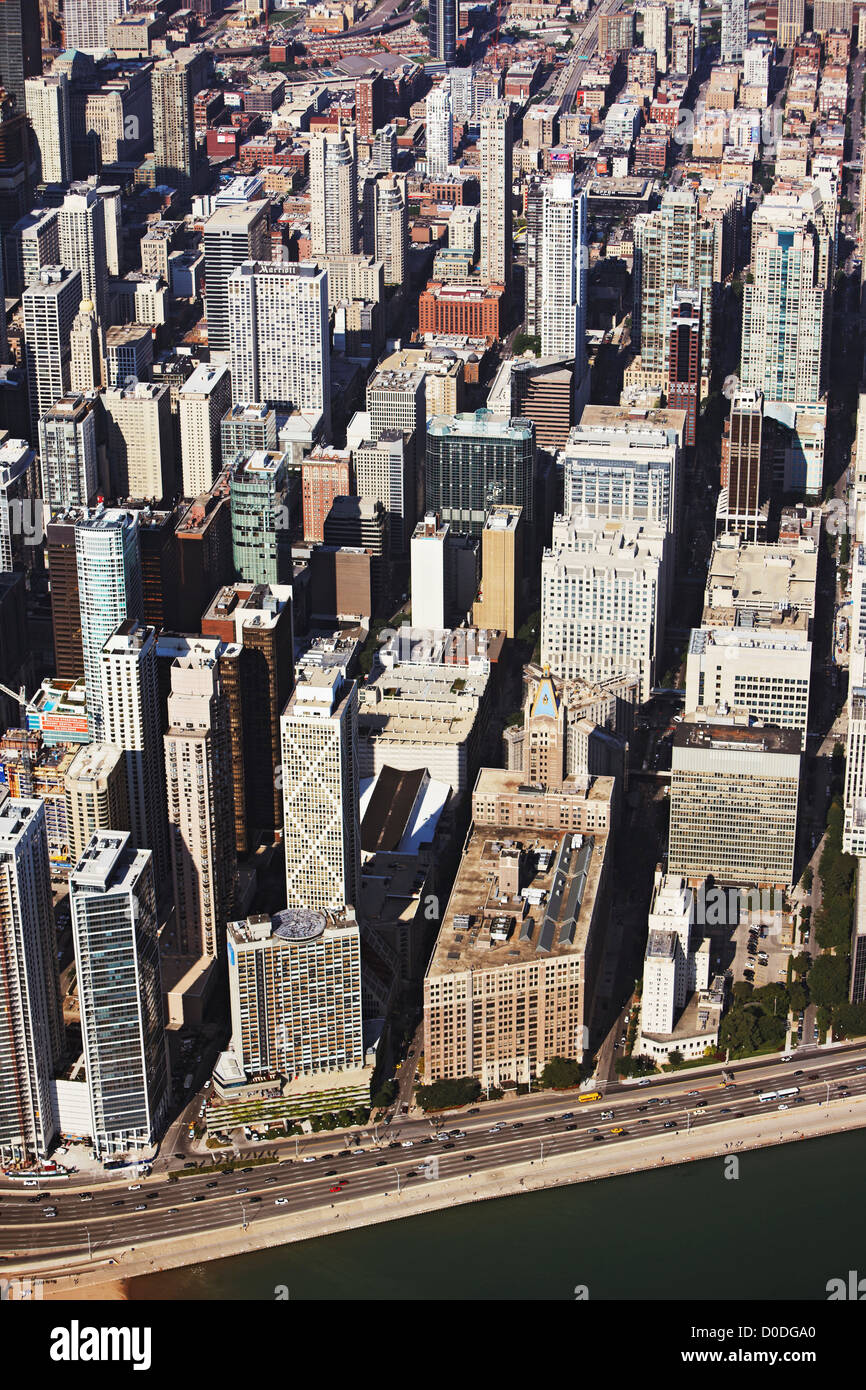 Aerial View of Downtown Chicago Stock Photo - Alamy