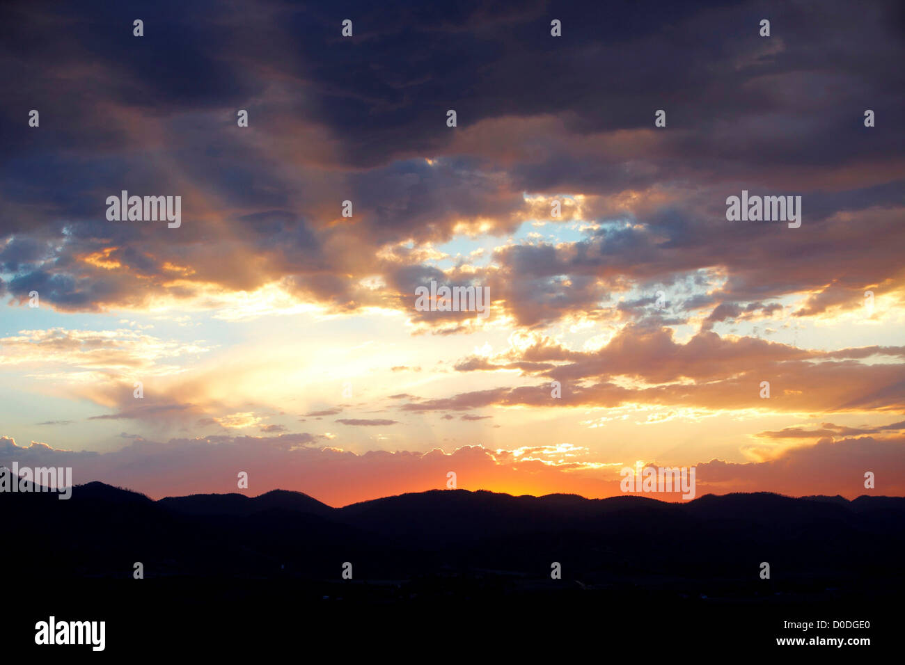 Clouds with anti crepuscular rays hi-res stock photography and images ...