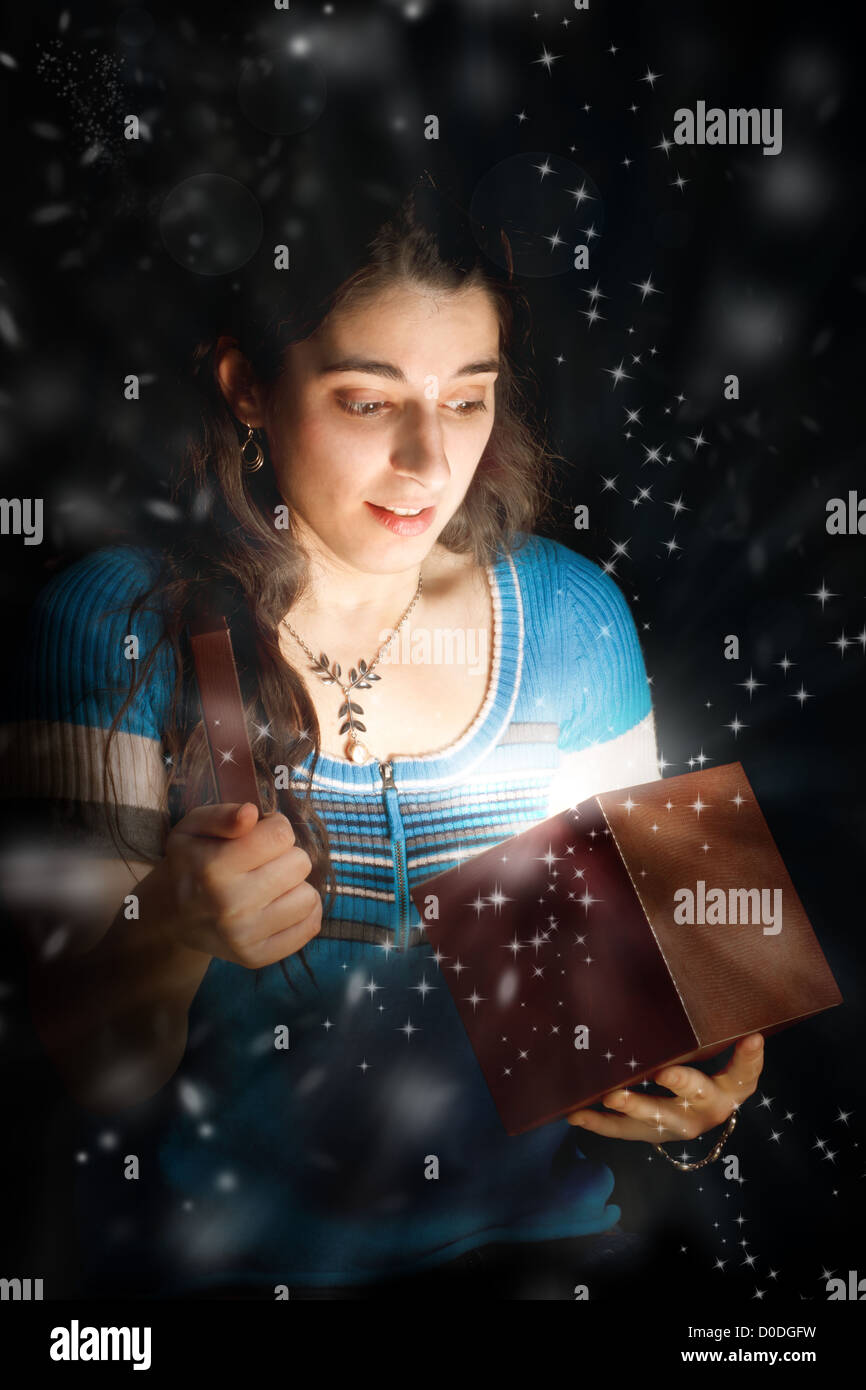 Abstract magical blue box hi-res stock photography and images - Alamy