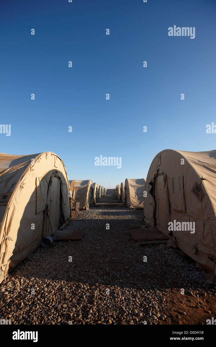 Large tents at a United States Marine Corps forward operating base in ...
