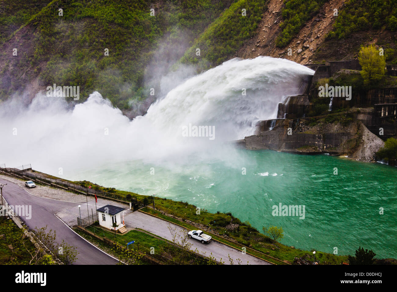 Fierza lake reservoir hydropower plant. Albania Stock Photo - Alamy