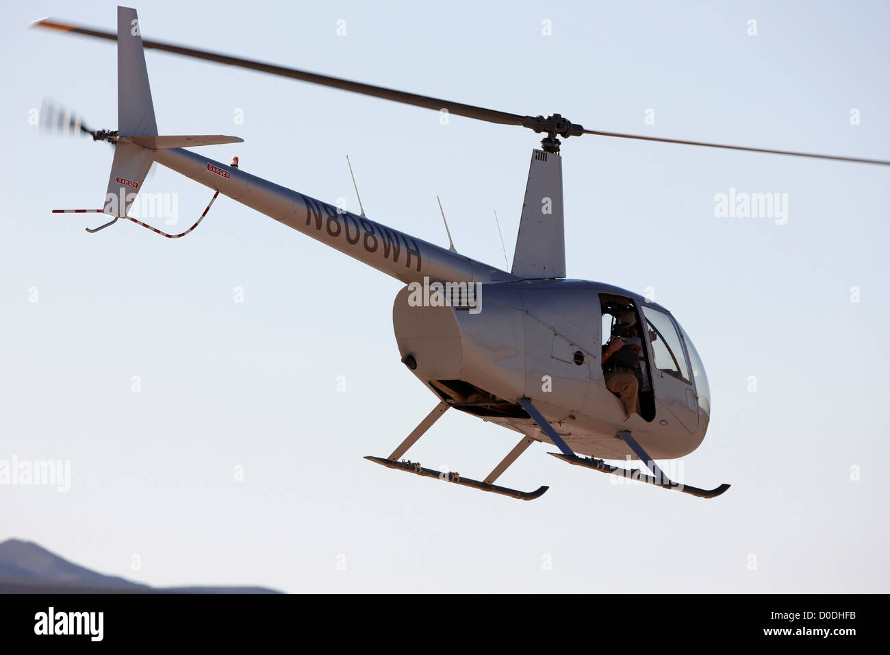 Robinson R44 Helicopter in California desert Stock Photo - Alamy